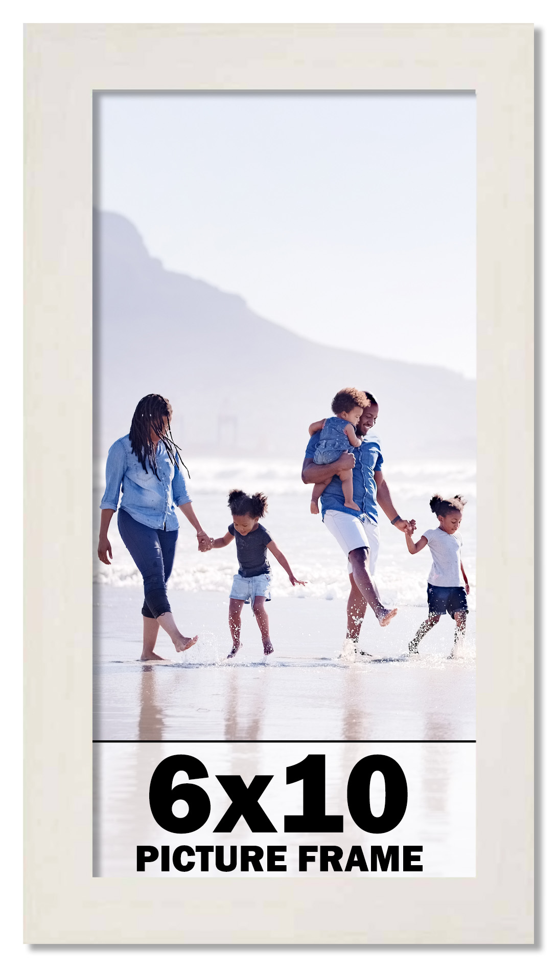 6x10 Frame White Wash Picture Frame - Complete Modern Photo Frame ...