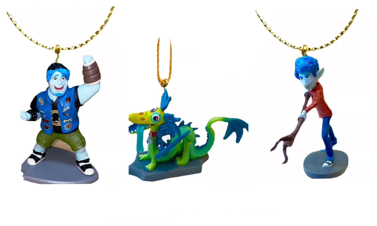 Blazey Dragon Ian & Barley Lightfoot 3 Ornaments Onward Figure Pvc ...