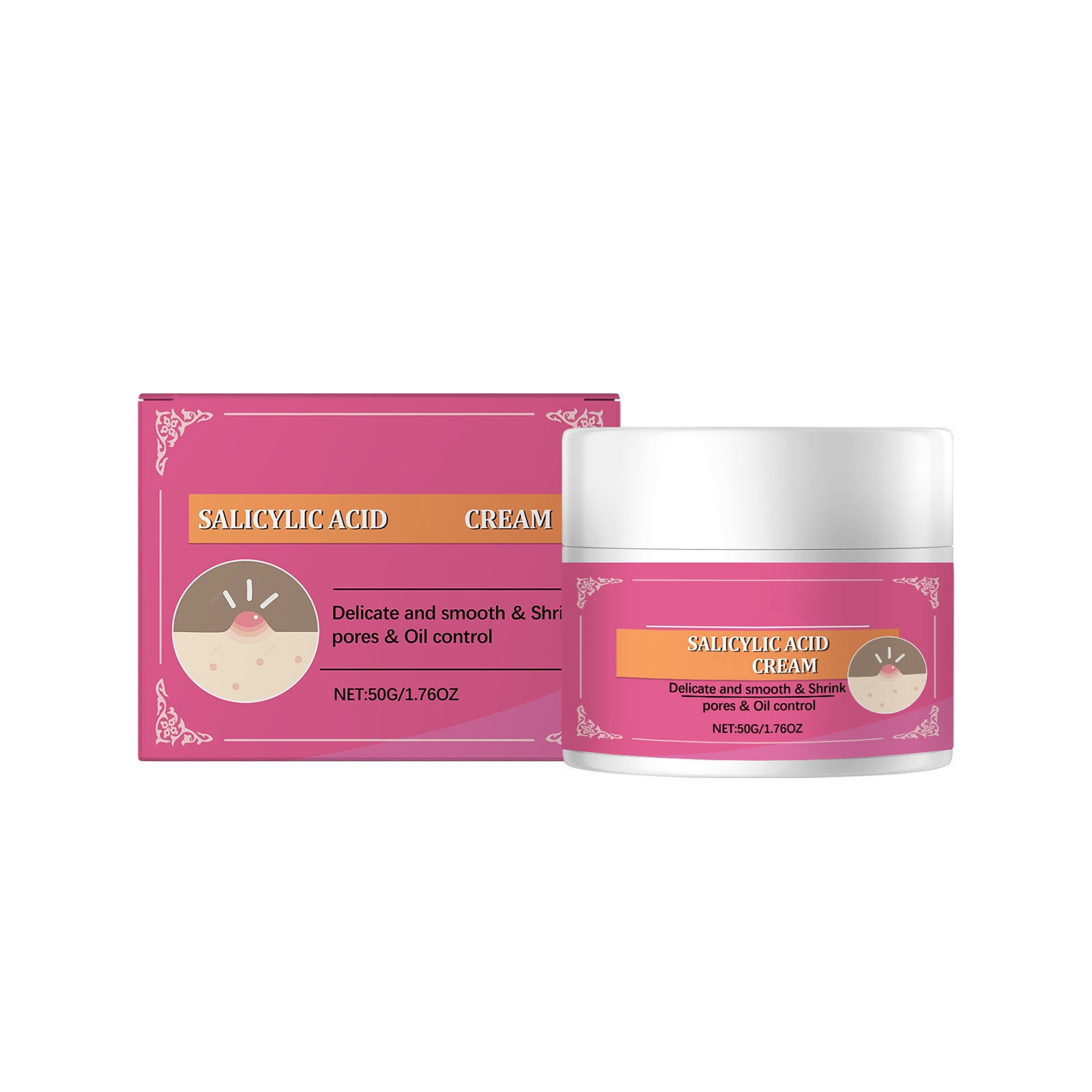 Crema hidratante, crema facial con ácido salicílico, elimina puntos ...