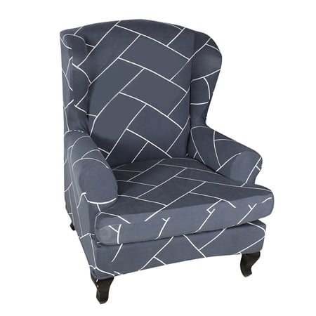 Elastic Removable 3D Printed Wing Chair Cover Slip Home High Stretch ...