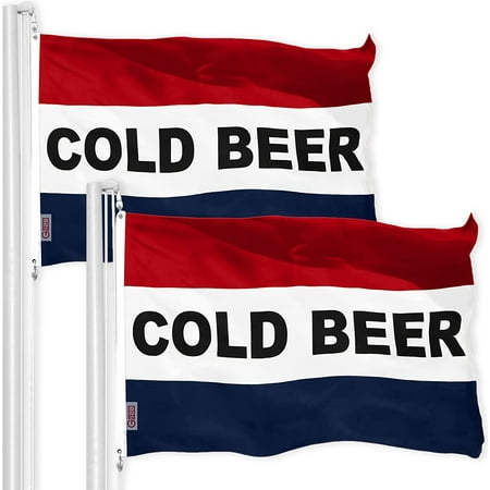 G128 – 2 Pack: Cold Beer Sign Flag 3x5 FT 150D Printed | 3x5 feet ...