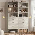 Homieasy 2FT Closet System with Leather Handles, 24" Walk-in Closets ...