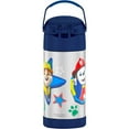 Thermos Kid's Funtainer 12 oz. Stainless Steel Vacuum Insulated Water Bottle with Straw - Paw ...