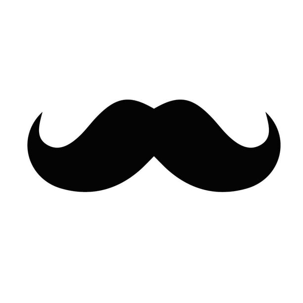 Two(2) Black Mustache Car Decal Vinyl Window Wall Sticker The Stache ...