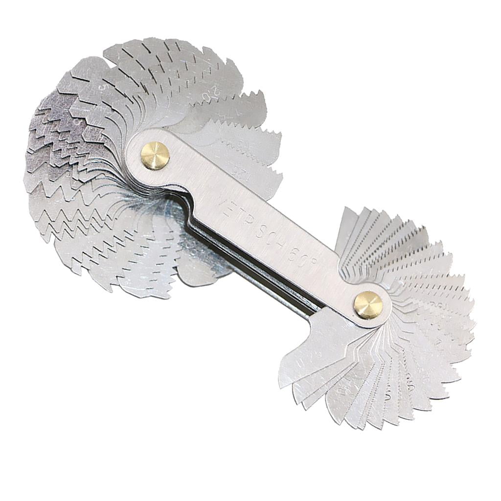 Buy 58 Metric 55/60 Degree Thread Measuring Screw Pitch Meter Kit ...