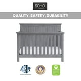 Soho Baby Everlee 4-in-1 Convertible Crib, Graystone - Walmart.com