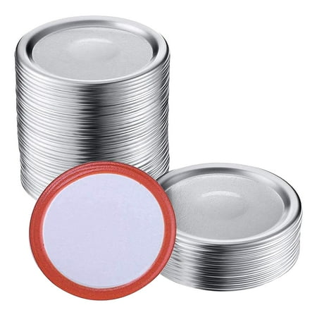 100 Pcs Wide Mouth 86 MM Mason Jar Canning Lids, Reusable Leak Proof ...
