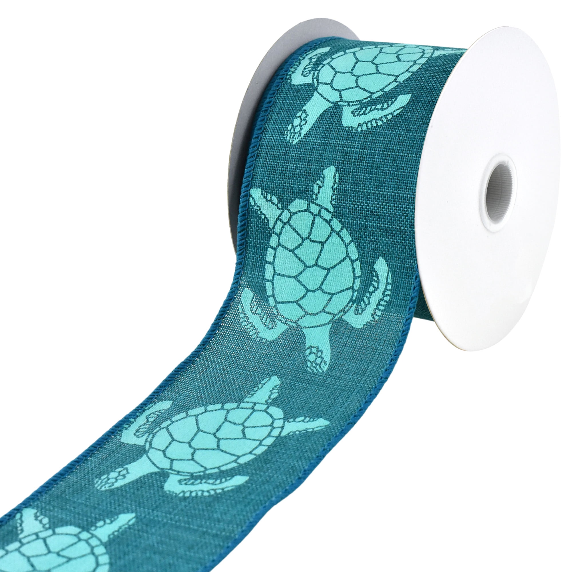 Sea Turtle Wired Ribbon, 2-1/2-inch, 10-yard, Teal - Walmart.com