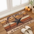 Country Stars Door Mat Vintage Rust Black Star Berry Brown Orange Wood ...