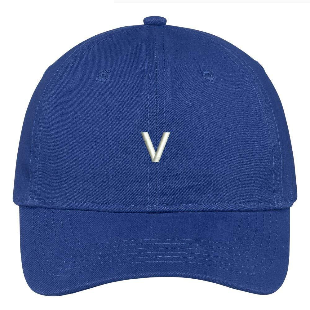 Trendy Apparel Shop Letter V Block Font Embroidered Dad Hat Cotton ...