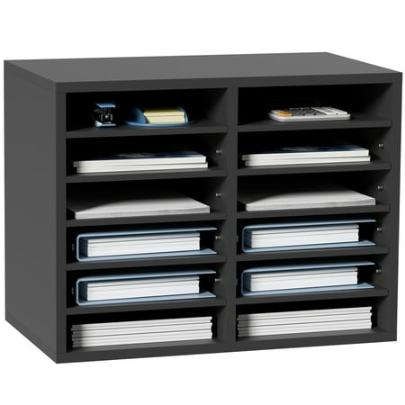 VEVOR Literature Organizers, 12 Compartments Office Mailbox with ...
