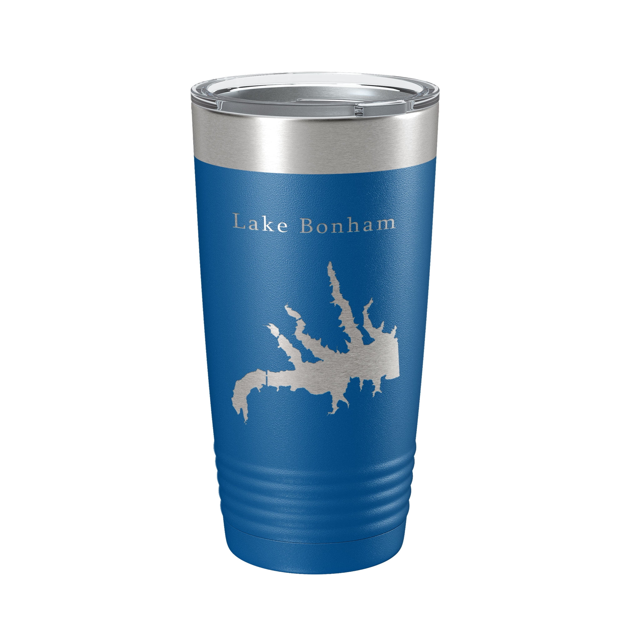 Lake Bonham Map Tumbler Travel Mug Insulated Laser Engraved Coffee Cup ...