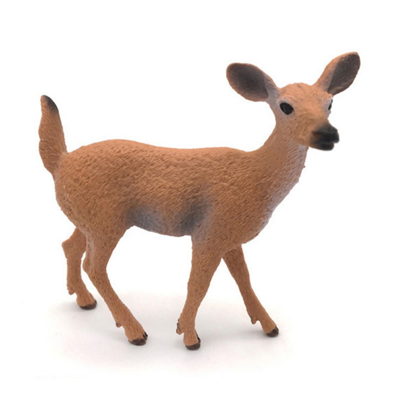 Deer Figurines Cake Toppers, Deer Toys Figure, Small Woodland Animals ...