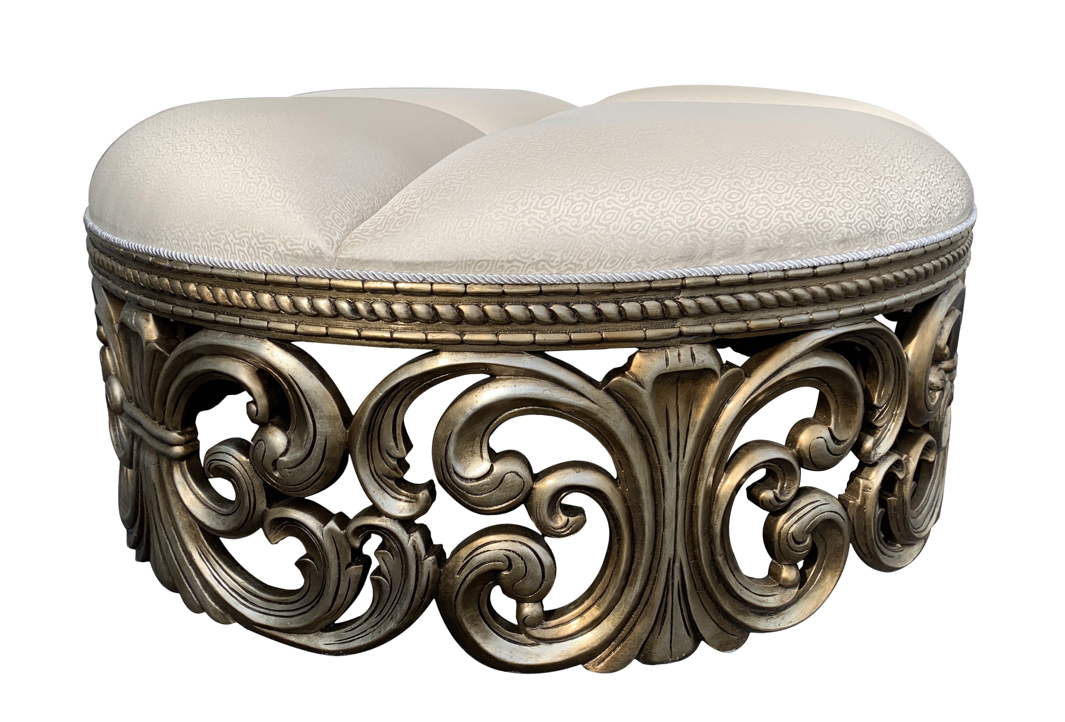 Platine Rococo Ottoman Cream - Walmart.com