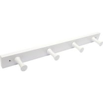 Mainstays 27 in. Wall Mounted Unfinished Wood Hook Rack, 5 Pegs ...