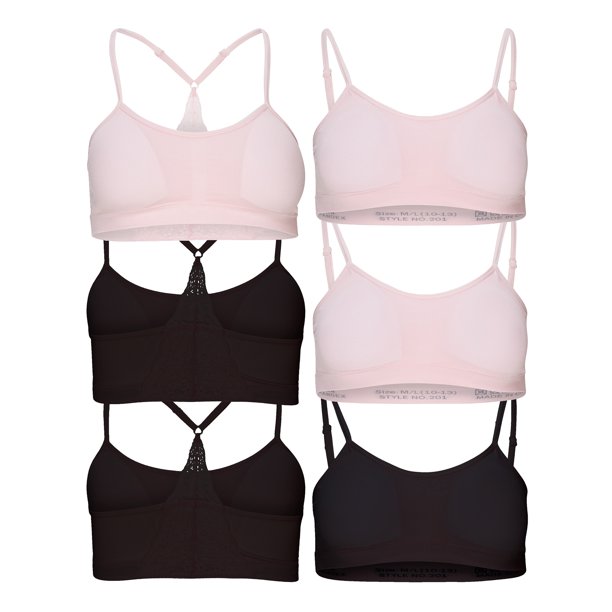 B2BODY - Seamless Girls Training Bras with Padding – 3 Strap Bras and 3 ...