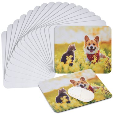 Mouse Pad Rubber Base Fabric Surface White Round 20x20cm ( 8x8'') 1 ...