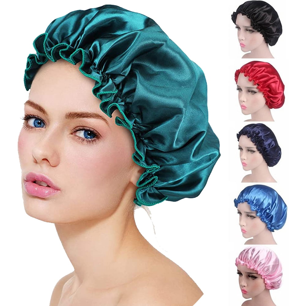 Sunjoy Tech Sleep Cap Satin Bonnet Night Head Cover Sleeping Soft Hair ...