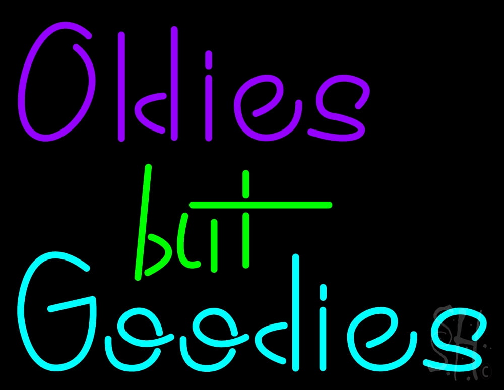 Oldies But Goodies LED Neon Sign 24 x 31 - inches, Clear Edge Cut ...