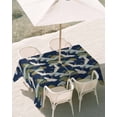 60x102 Inch Outdoor Tablecloth with Umbrella Hole Zipper Rectangle ...