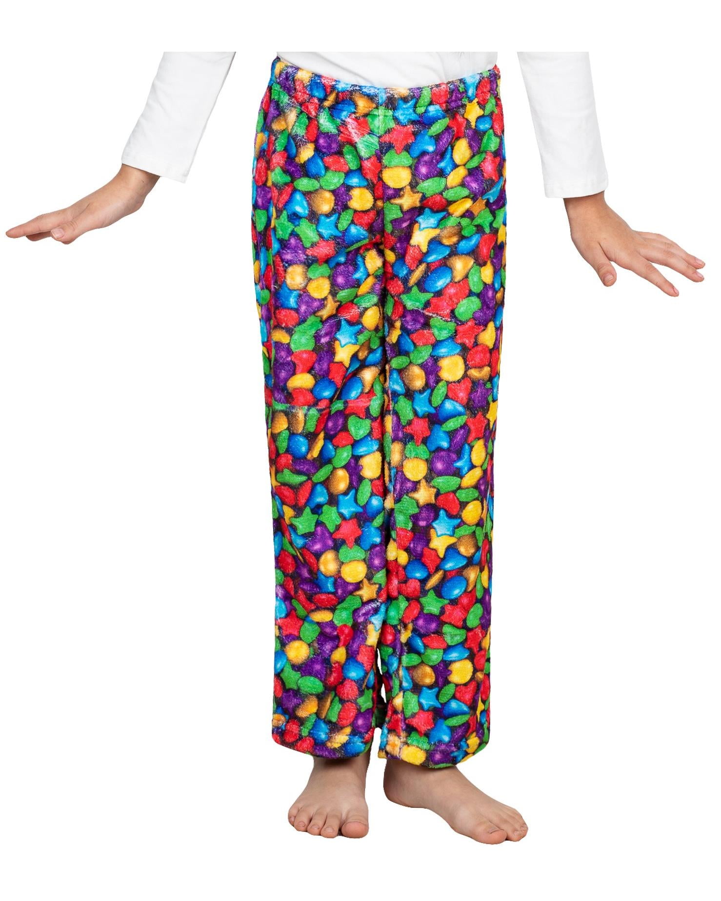 Up Past 8 Big Girls Pajama Pants Plush Female 2T-16, Candy, Size: 3T ...