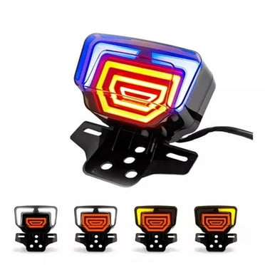 JINGT Motorcycle LED Arrow Turn Signal Tail Lamp Running Light Stop ...