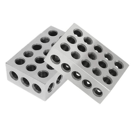 2pcs Hardened Steel Blocks 23 Holes 1-2-3 Block Gauge Parallel Clamping Block Lathe Tools 123 ...
