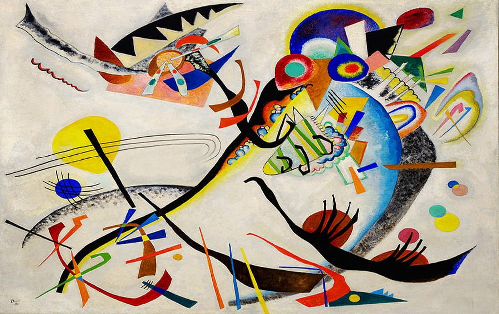 Wassily Kandinsky Wall Art Blue Segment Gallery Wrapped Canvas Art For ...