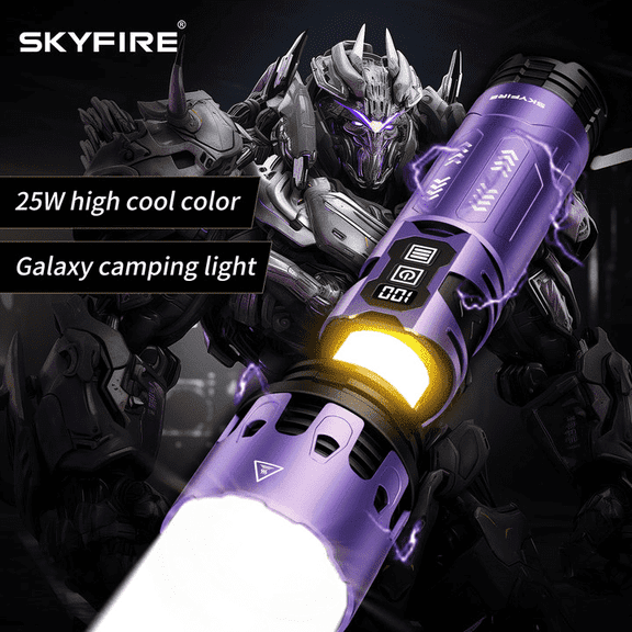 SKYFIRE high-lumen LED flashlight with ignition lens, high-lumen ...