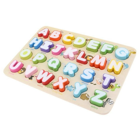 English Alphabet Board Wooden Toy Uppercase Letter Writing Literacy ...
