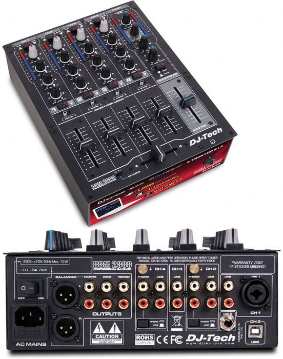 DDM2000USB Professional Compact 4 Channel Usb Dj Mixer W/multiple Photo ...