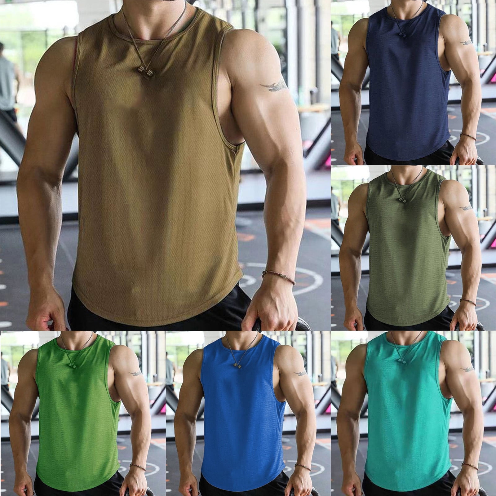 Click here for Fnfyfh Clearance Mens Shirts Mens Tank Tops Sky Bl... prices