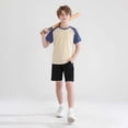 BOOMNY Baby Boys Short Sleeve T-Shirts Crew Neck Patchwork Color Tee ...