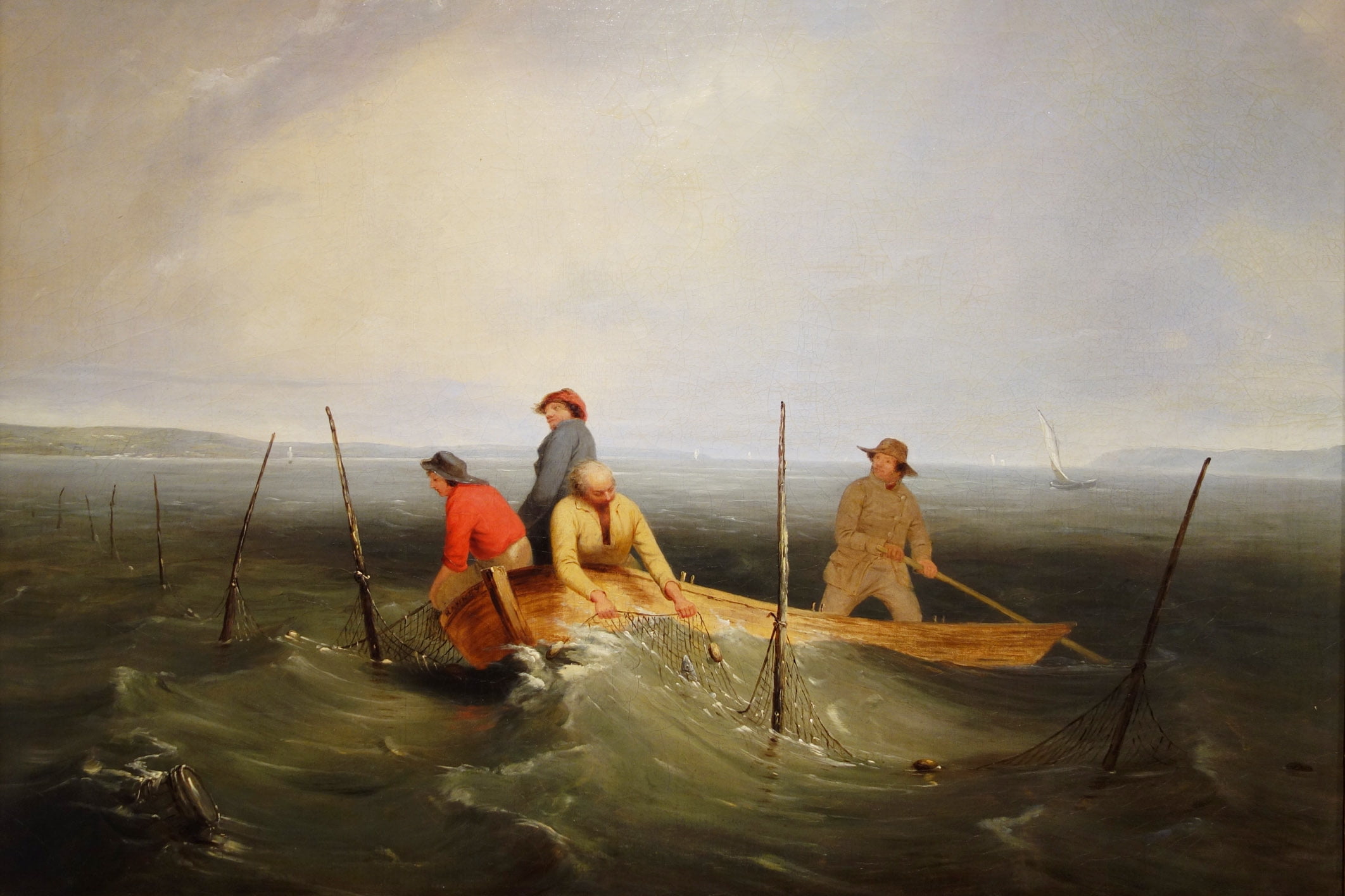 24x36 gallery poster, Shad Fishing on the Hudson River by William Tylee ...