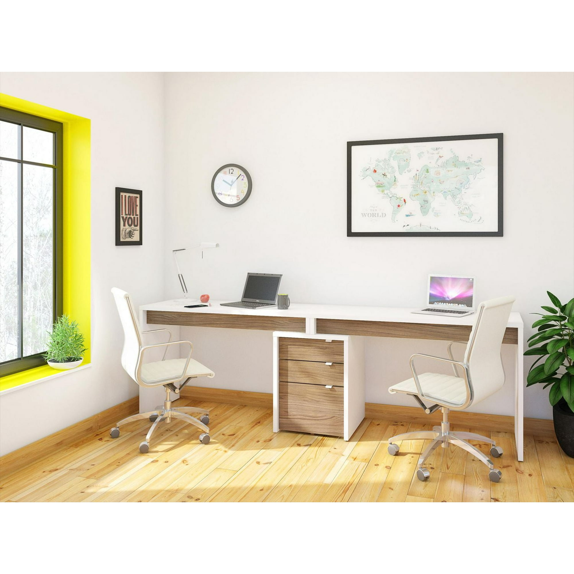 Click here for Nexera Liber-T 3 Piece Home Office Set  White And... prices