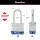 Master Lock 1-3/4in Laminated Steel Padlock with Key and 1-1/2in ...