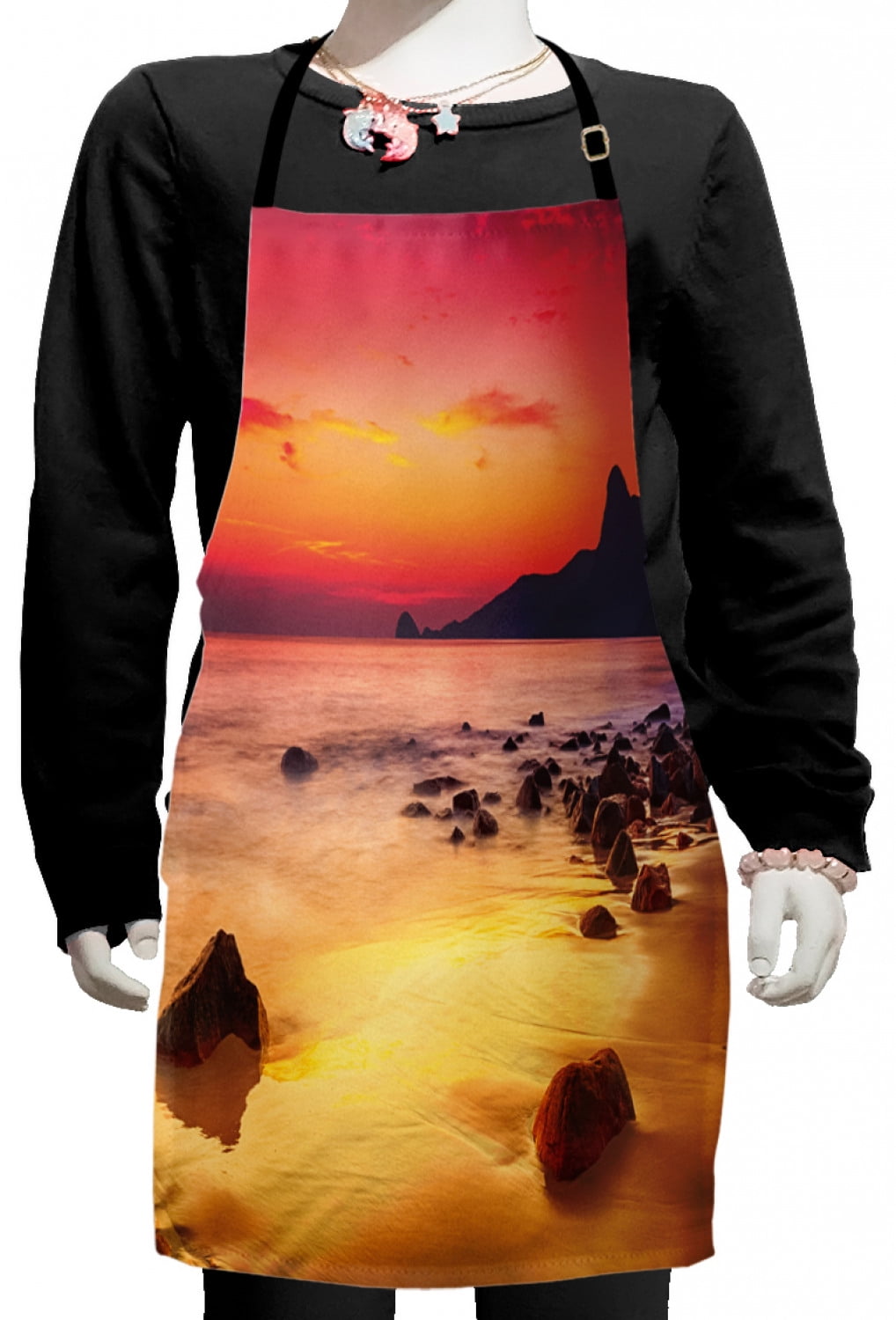 Ocean Kids Apron, Digital Photo of Mystical Sunrise over the Sea with ...