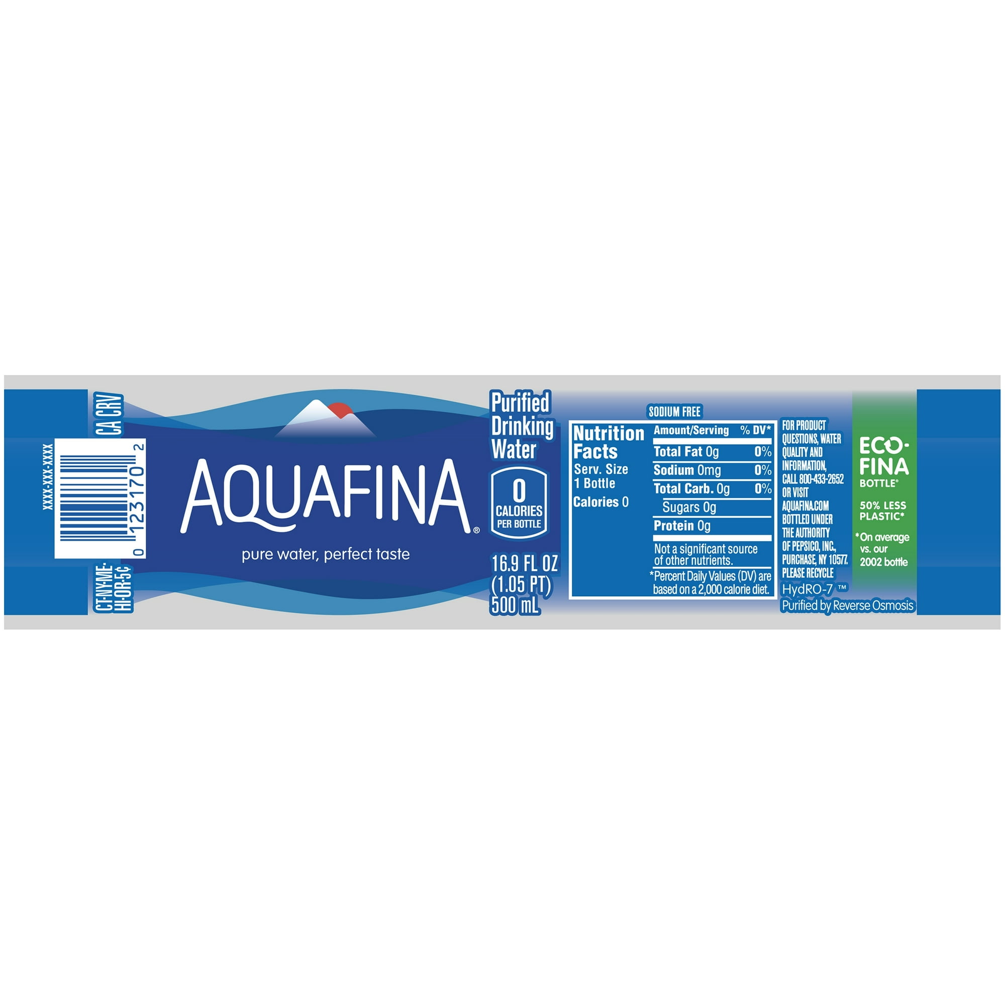 Aquafina Water Label