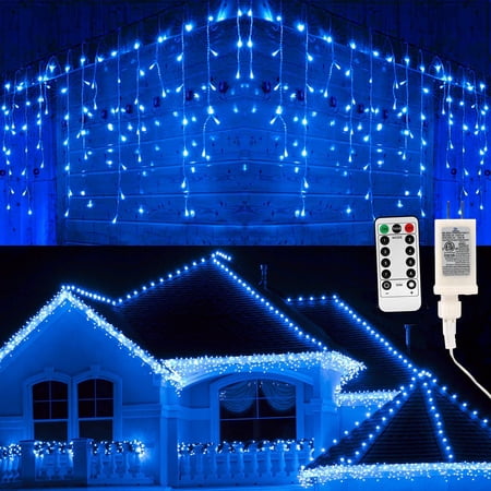 Brizled Color Changing Icicle Lights, 360 LED Christmas Icicle Lights ...