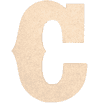 Krafty Supply 2" Tall Western Block - MDF Letter C | 1/8" Thick ...