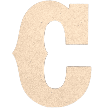 Krafty Supply 3" Tall Birch Plywood Letter C |1/4" Thick | Western ...