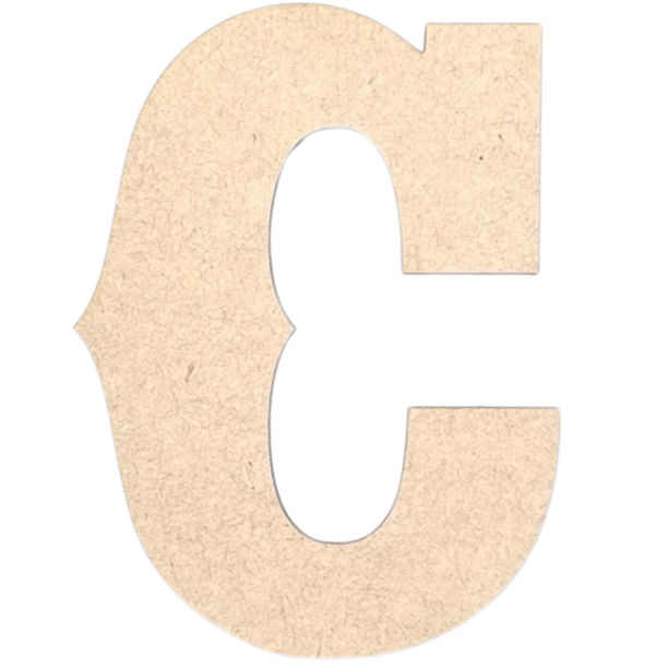 Krafty Supply 8" Tall Western Block - MDF Letter C | 1/4" Thick ...