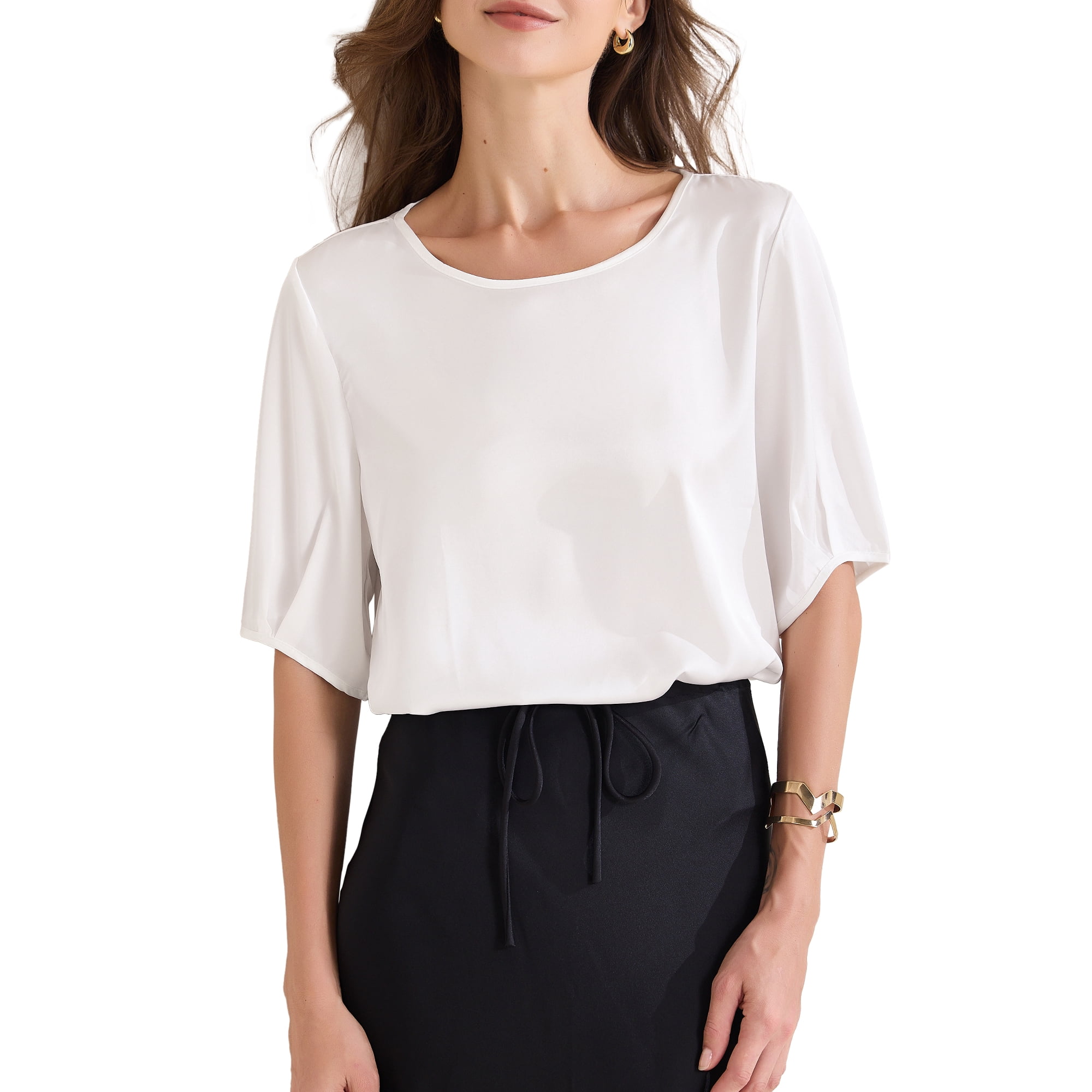 Click here for Inspire Chic Womens Elegant Round Neck Half Sleeve... prices