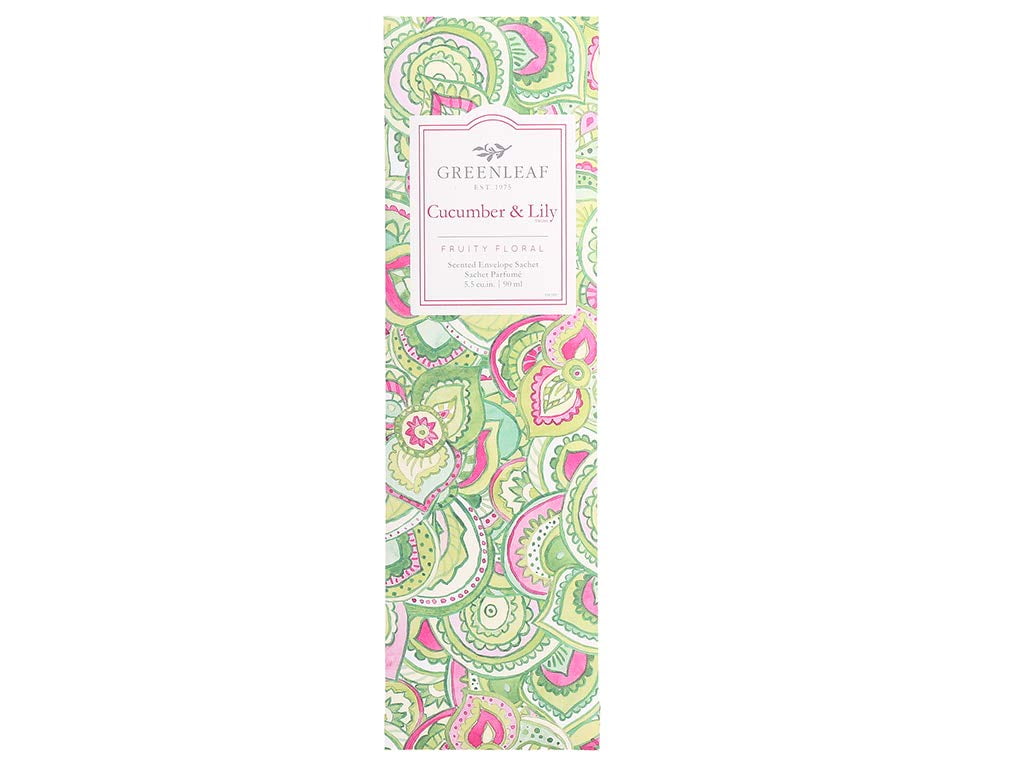 GREENLEAF Slim Scented Sachet - Cucumber Lily - Up to 4 Months - Made ...