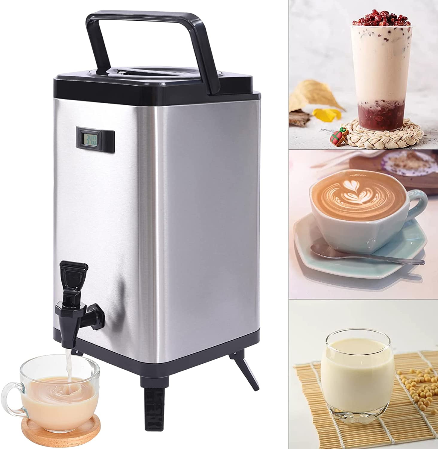 Miumaeov 12L Square Insulated Beverage Dispenser Thermal Hot and Cold ...