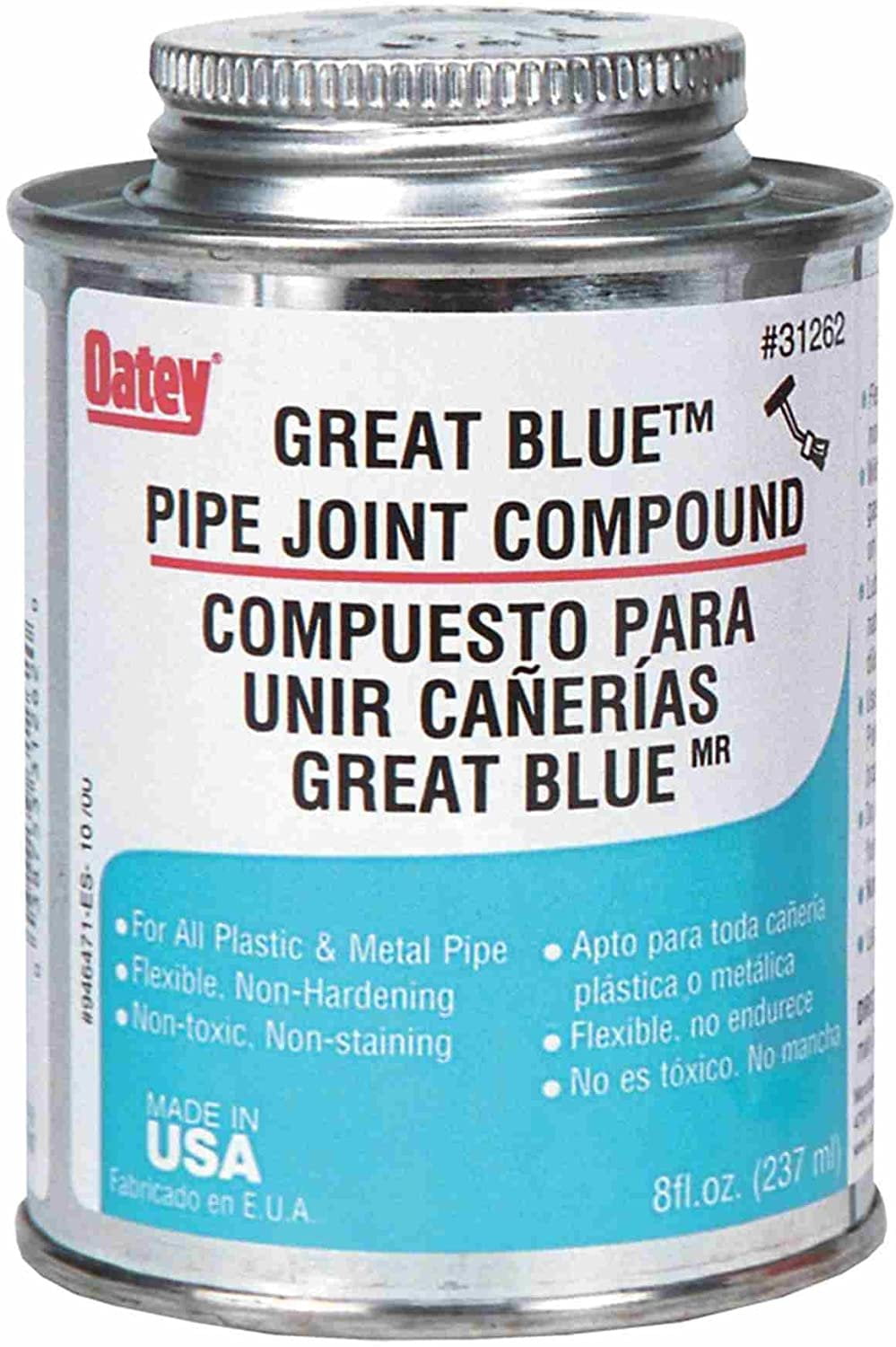 OATEY 8 FL OZ Blue Pipe Joint Compound W/Brush 31262 12/Each - Walmart.com