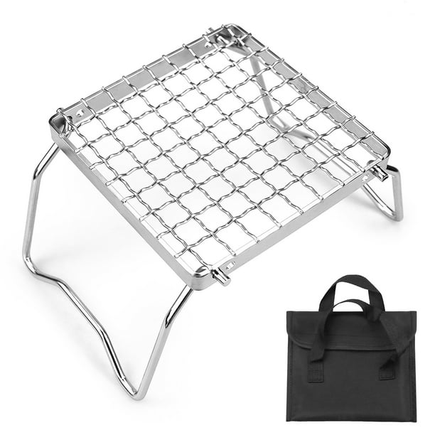 Stainless Steel Grill Folding Stand Barbecue Grill Camping Pot Holder ...