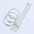 60Pcs Stainless Steels Wire Keychains Rings Screw Keyring Metal ...