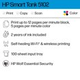 HP Smart Tank 5102 Wireless All-in-One Color Inkjet Home Printer with WIFI Direct & Scanner ...