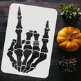 1pc Skeleton Hand Stencil Skeleton Rock Hand Stencils Plastic Skeleton ...